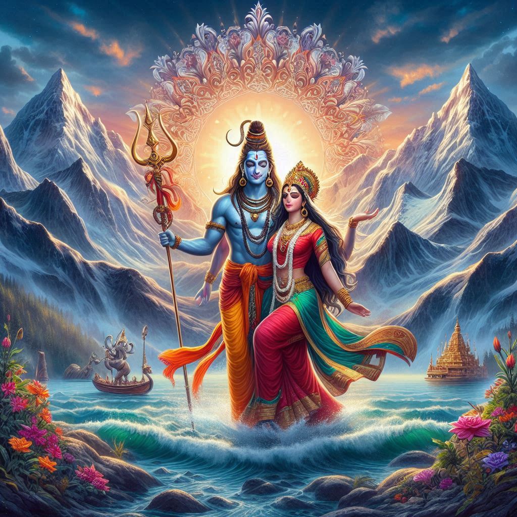 Shiv Parvati Love art